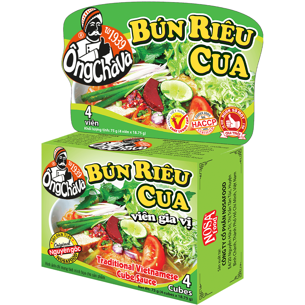 Viên Gia Vị Bún Riêu Cua Ông Chà Và 75gram